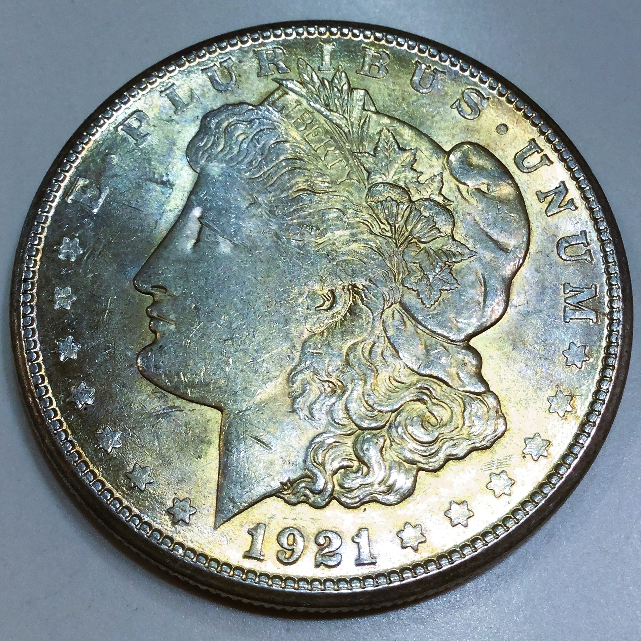 1921-S Uncirculated Morgan Silver Dollar Beautiful Coin | Property Room