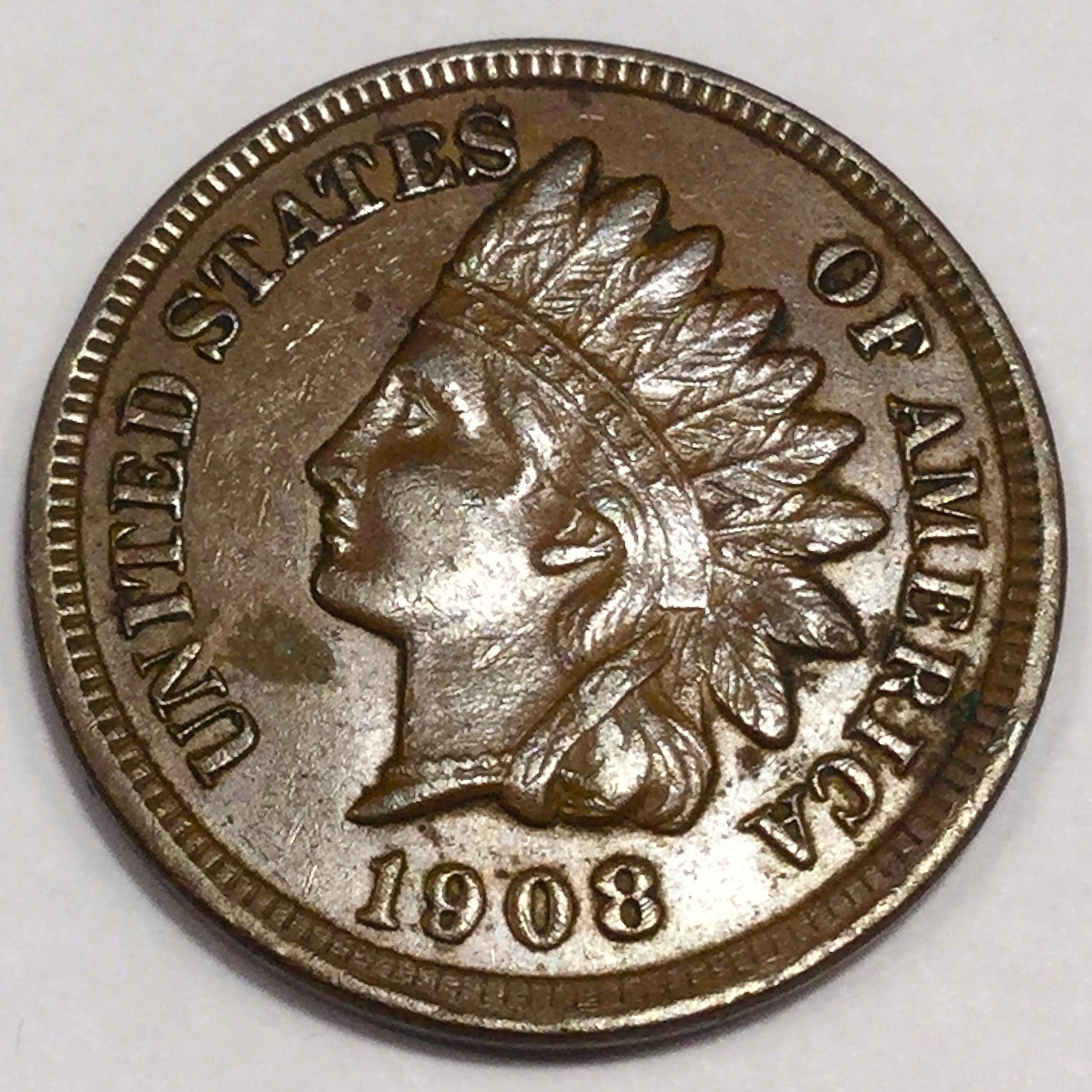 1908 Indian Head Penny Beautiful High Grade Coin | Property Room