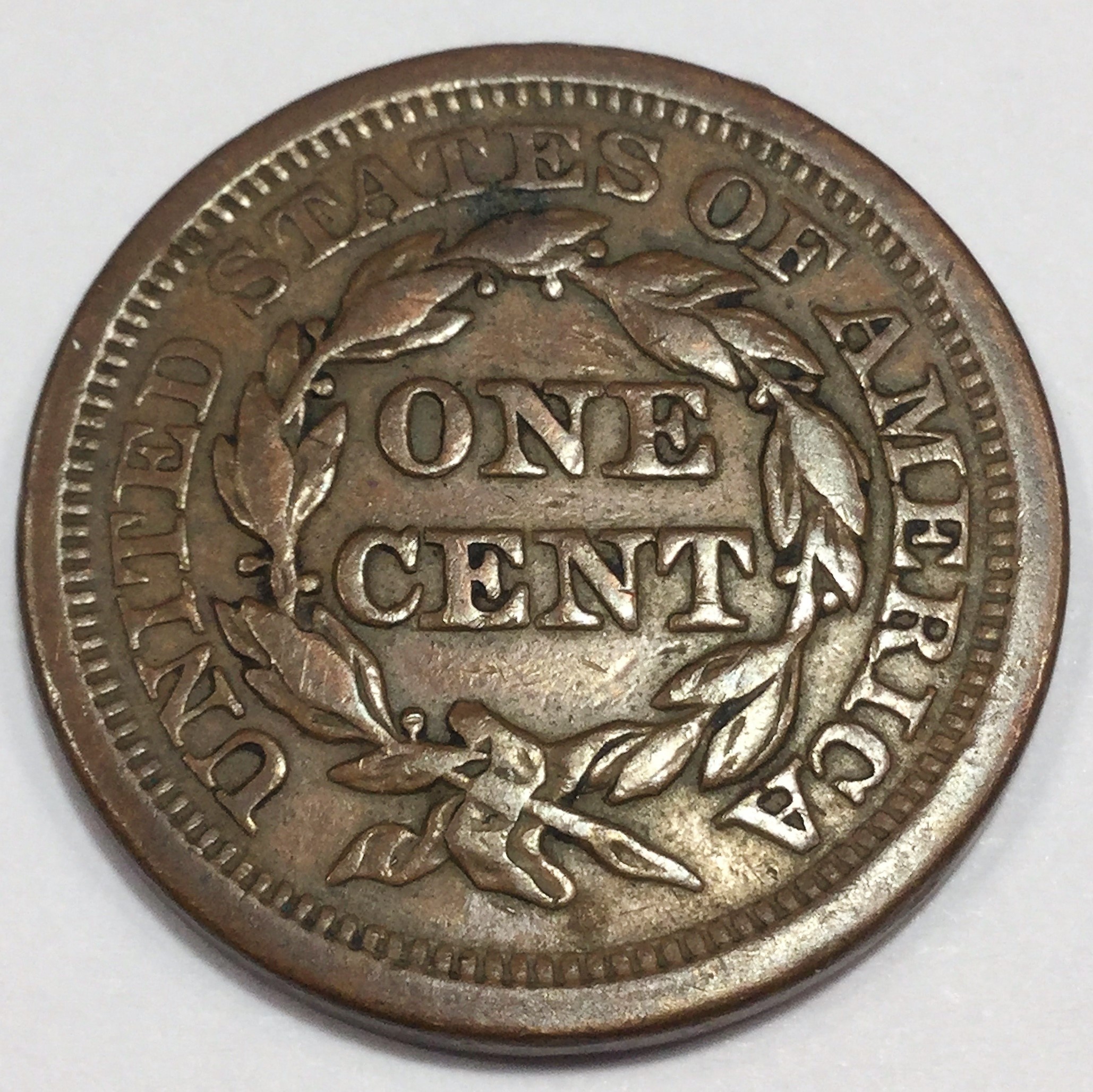 1850 Braided Hair Large Cent Beautiful High Grade Coin | Property Room