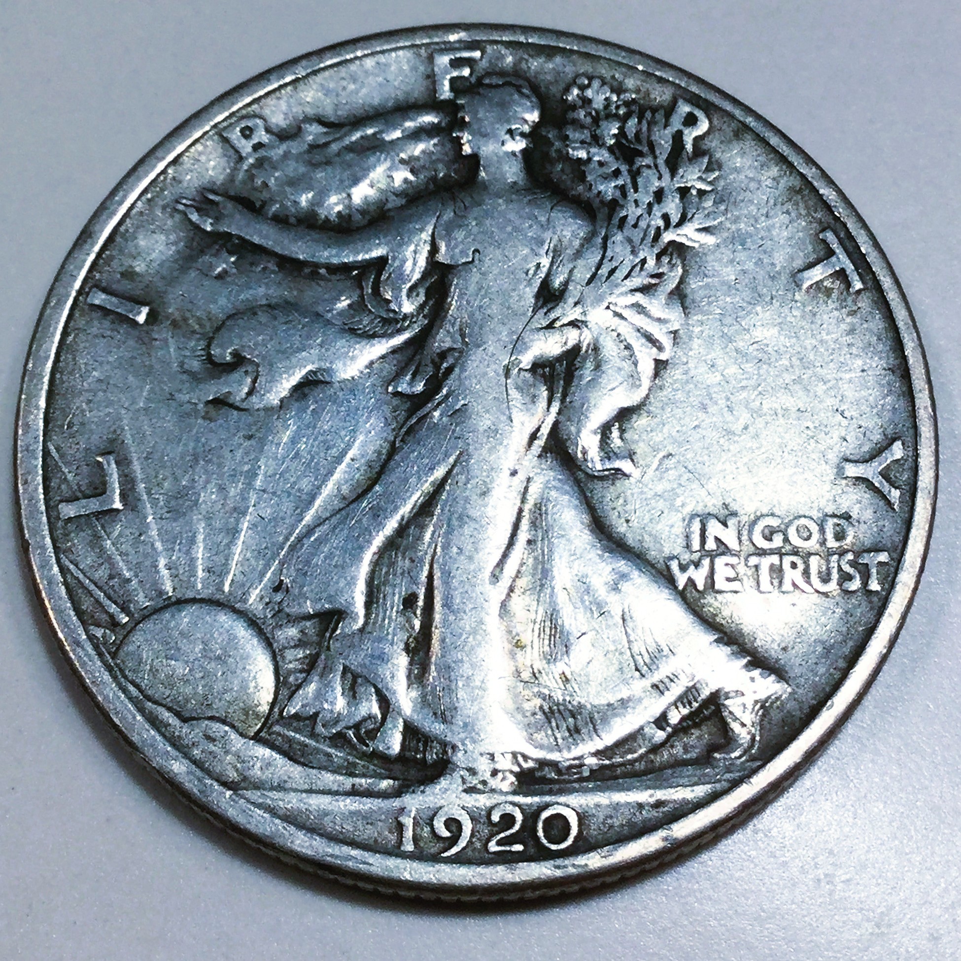 1920 Walking Liberty Half Dollar Beautiful High Grade Coin | Property Room