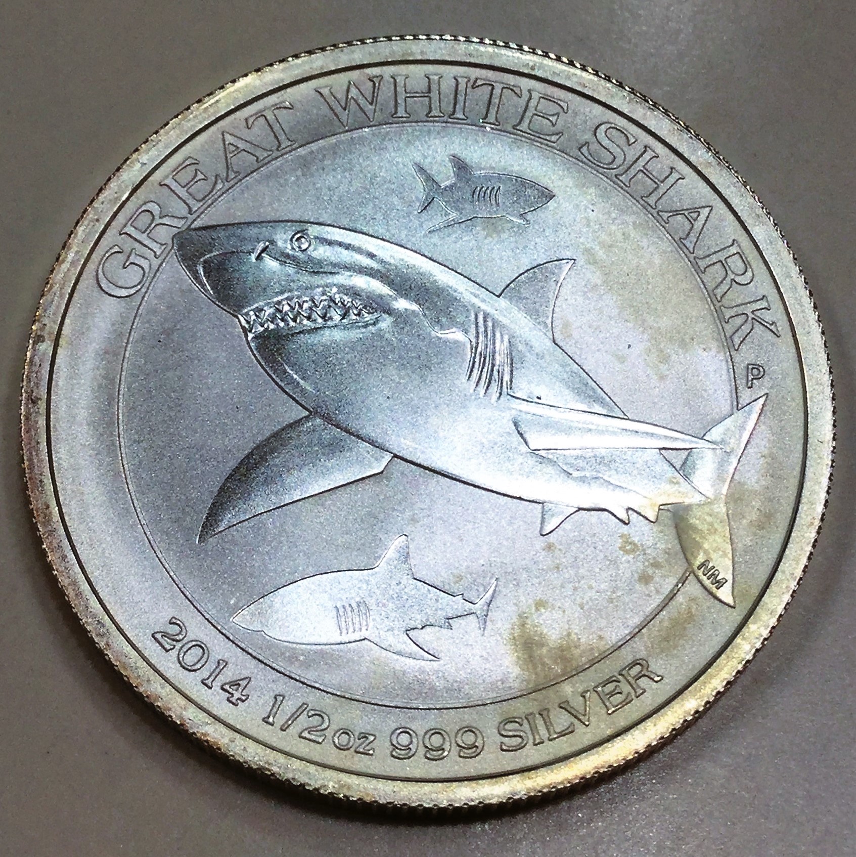 2014 Australia Great White Shark 1/2 oz .999 silver Coin | Property Room