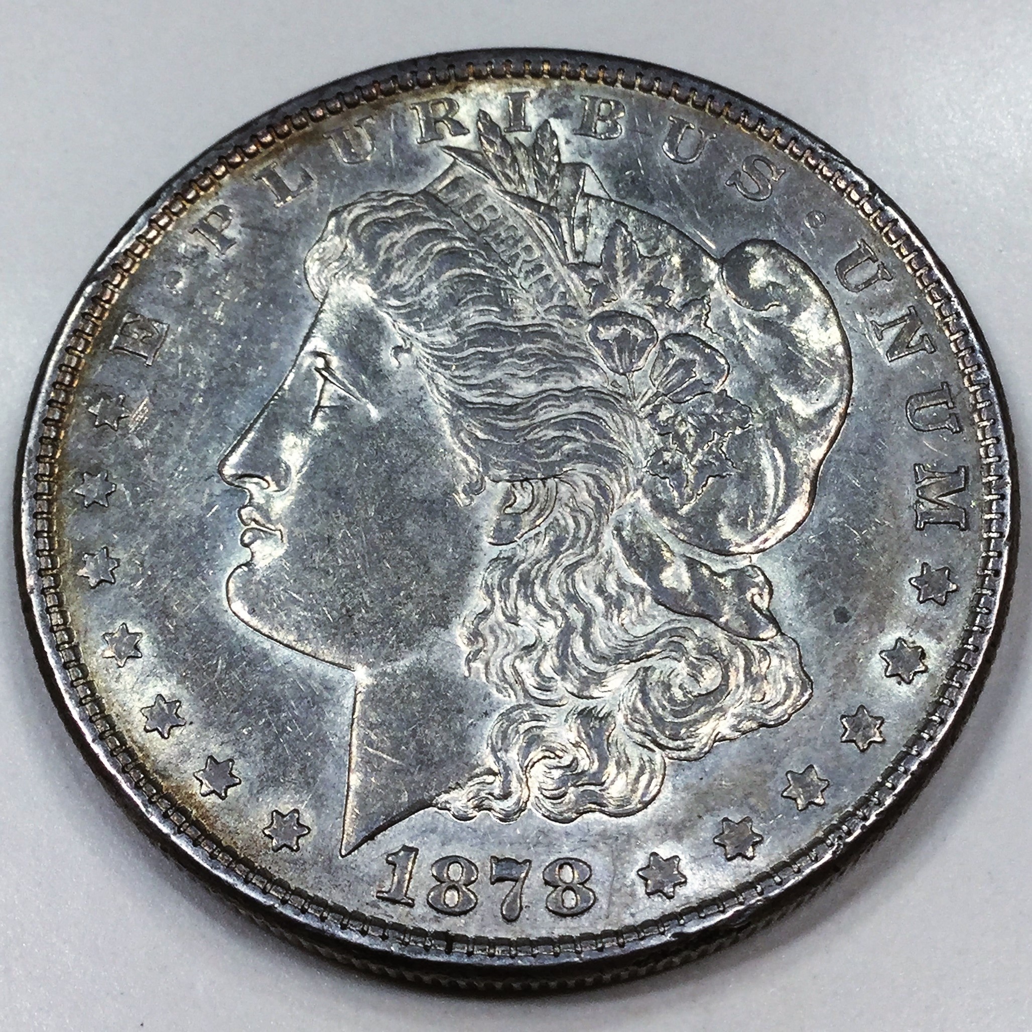 1878 8TF Morgan Silver Dollar Beautiful AU/BU Coin Rare Date | Property ...