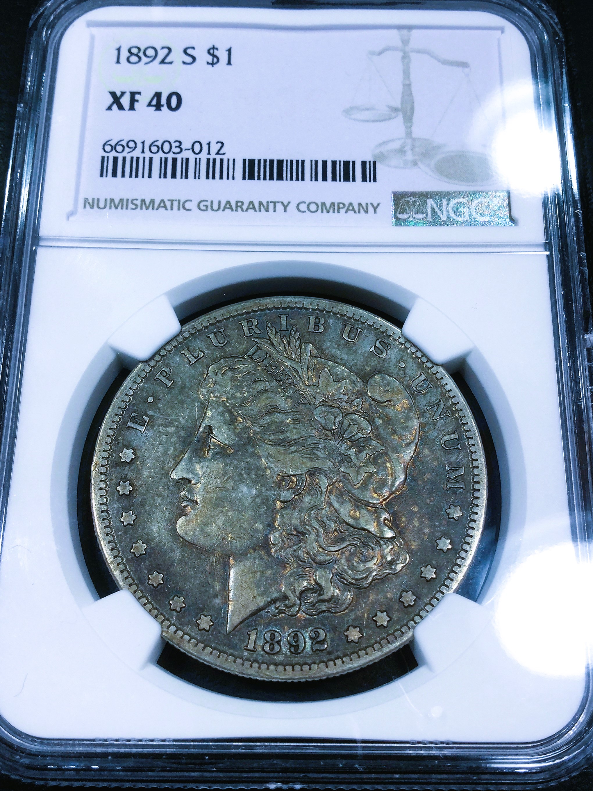 1892-S Morgan Silver Dollar NGC XF40 Beautiful Coin Rare Date ...
