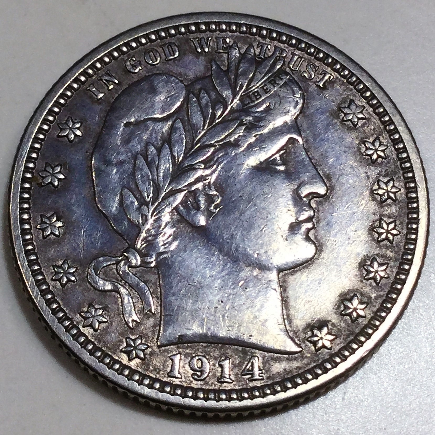 1914 Barber Quarter Beautiful High Grade Coin | Property Room