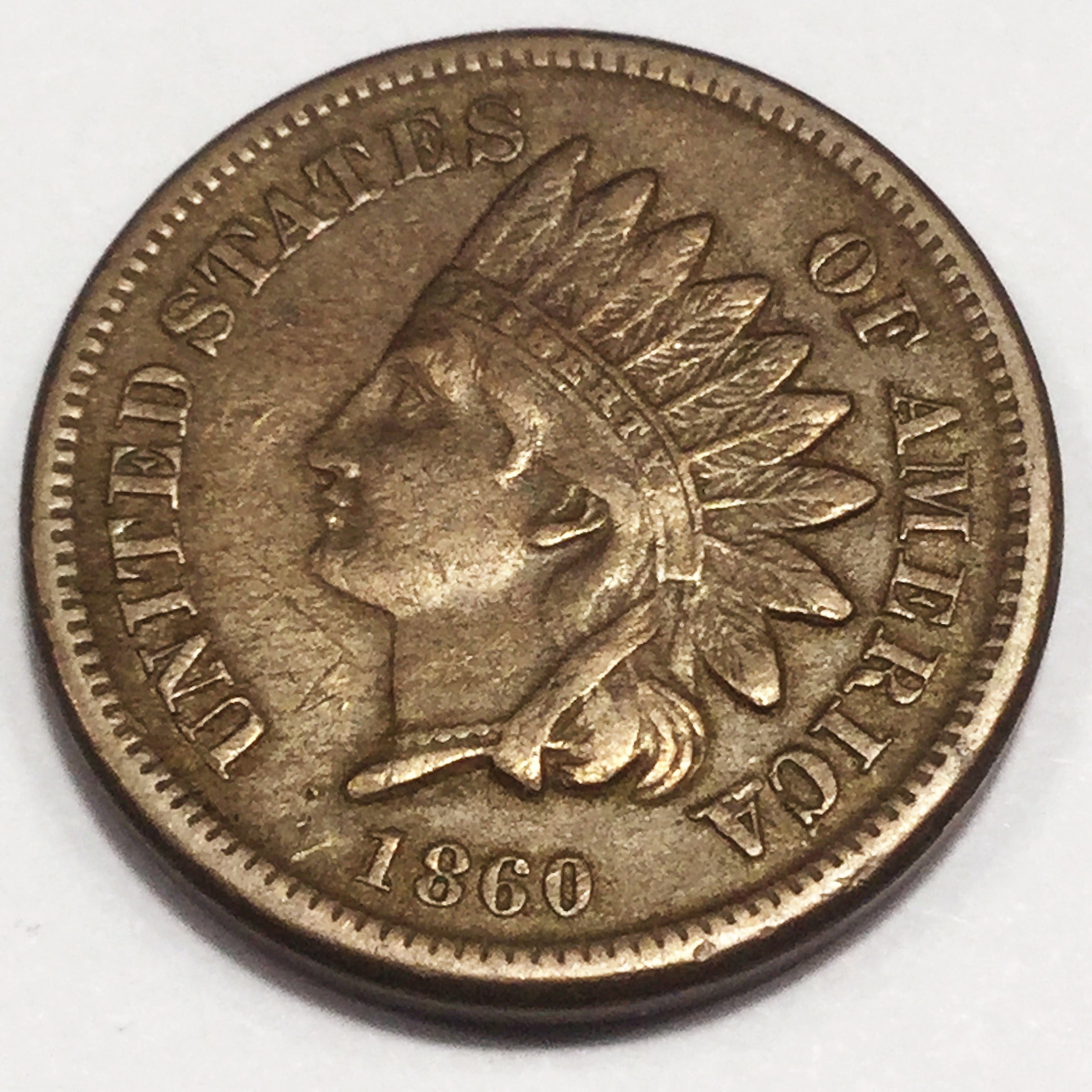 1860 Indian Head Penny Beautiful High Grade Coin | Property Room