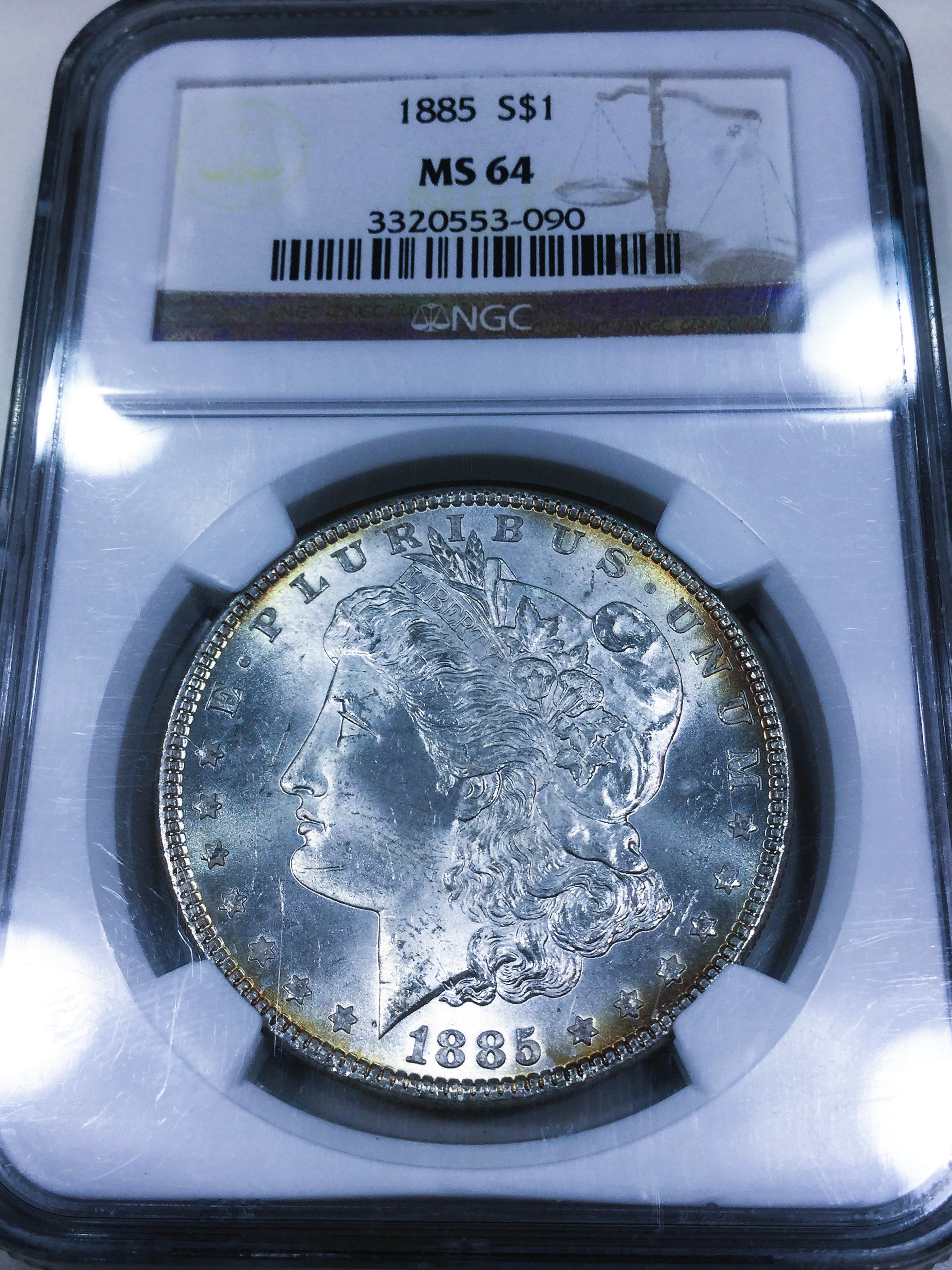 1885 Morgan Silver Dollar NGC MS64 Beautiful Coin | Property Room
