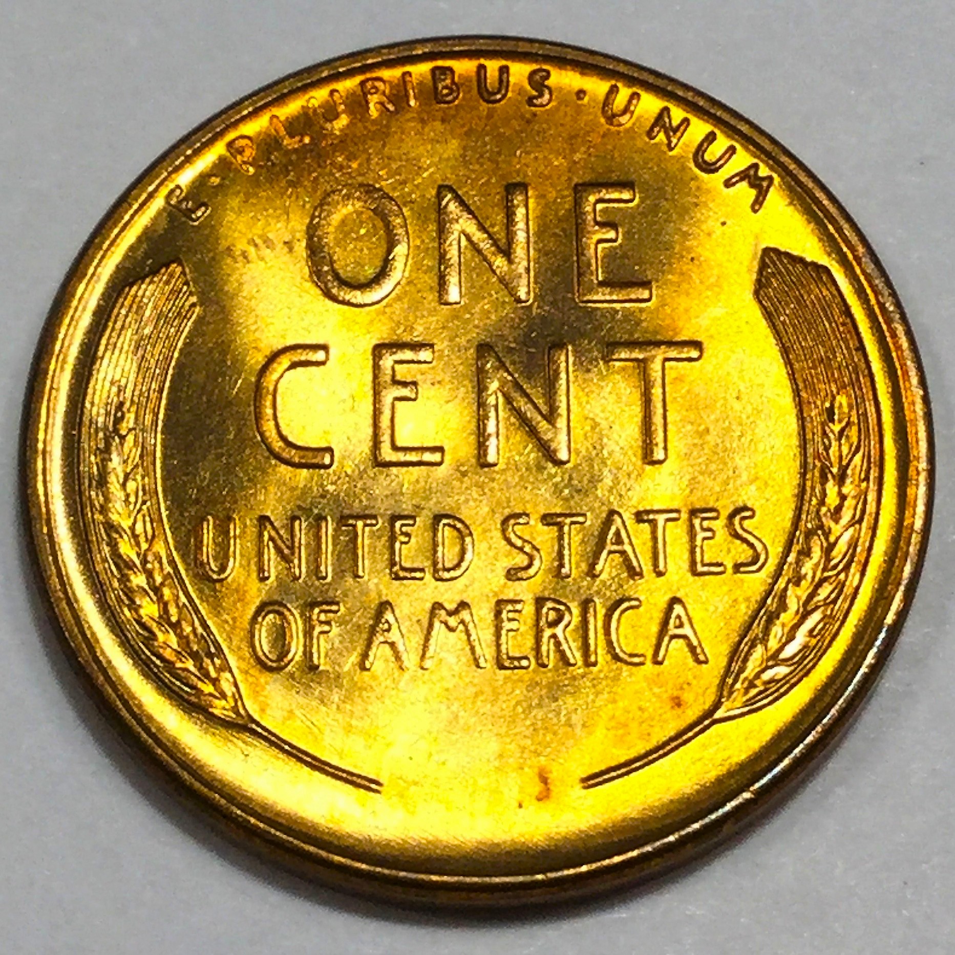 1942 Uncirculated Red Lincoln Wheat Cent Penny Beautiful Coin ...
