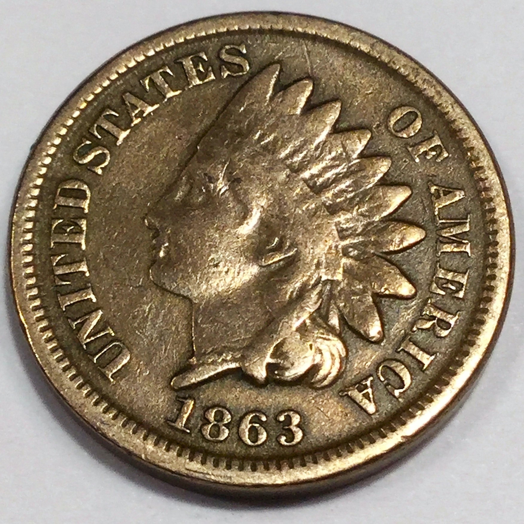 1863 Indian Head Penny Beautiful Coin Rare Date | Property Room