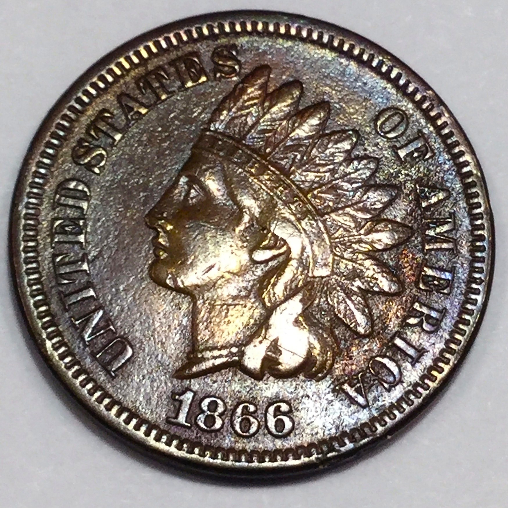 1866 Indian Head Penny Beautiful High Grade Coin Rare Date | Property Room