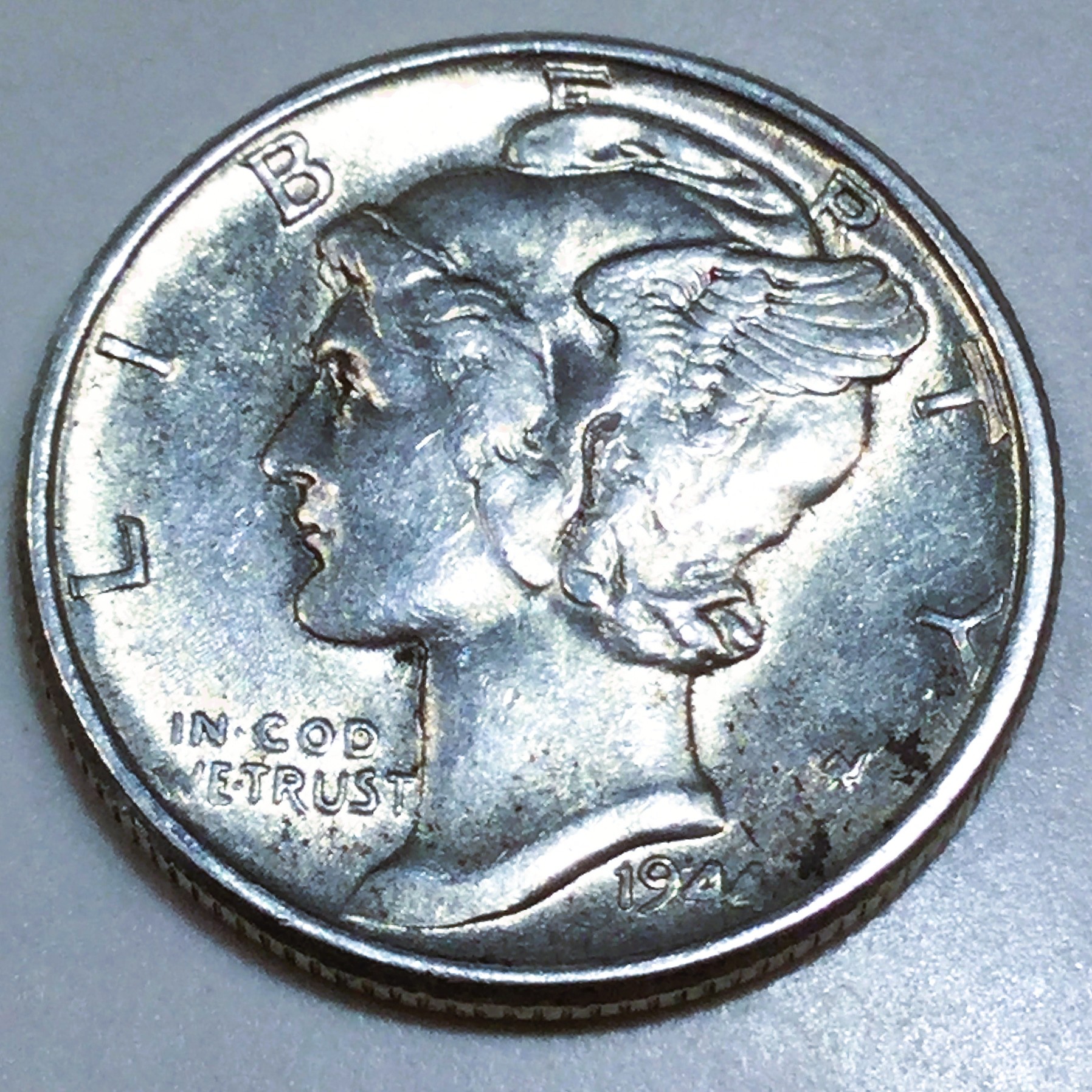 1944 AU/BU Mercury Dime Beautiful Coin | Property Room