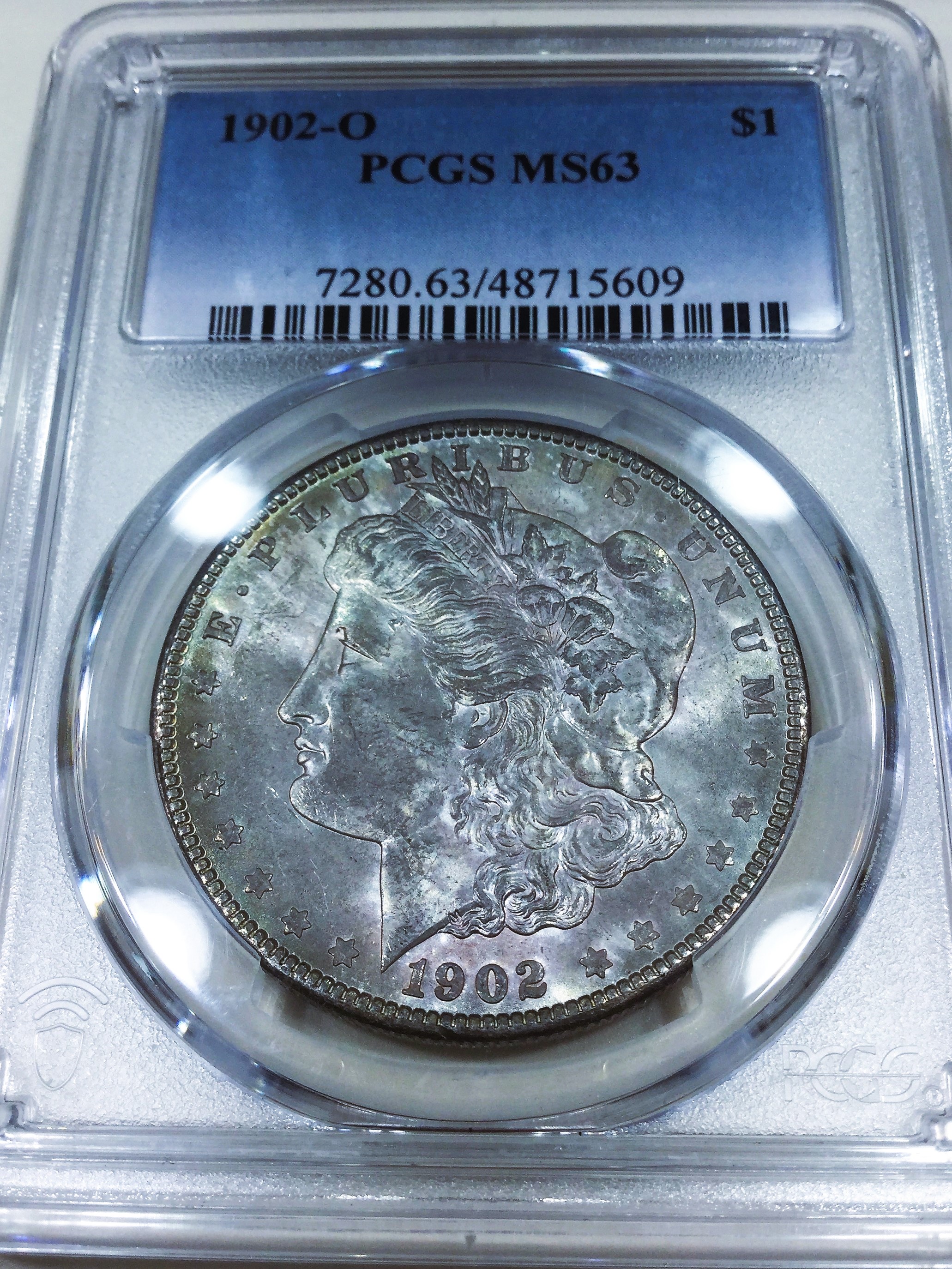 1902-O Morgan Silver Dollar PCGS MS63 Beautiful Coin Nice Toning ...