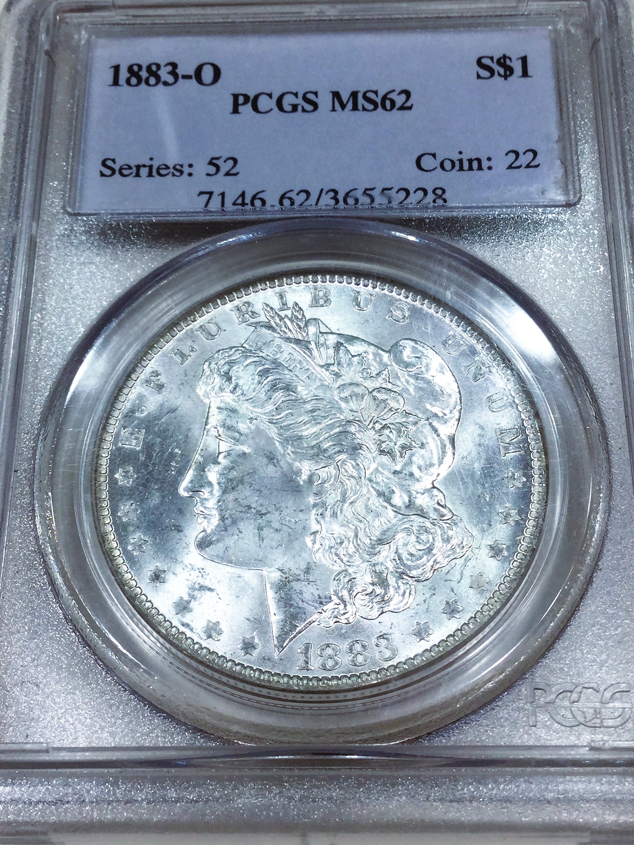 1883-O Morgan Silver Dollar PCGS MS62 Beautiful Coin | Property Room