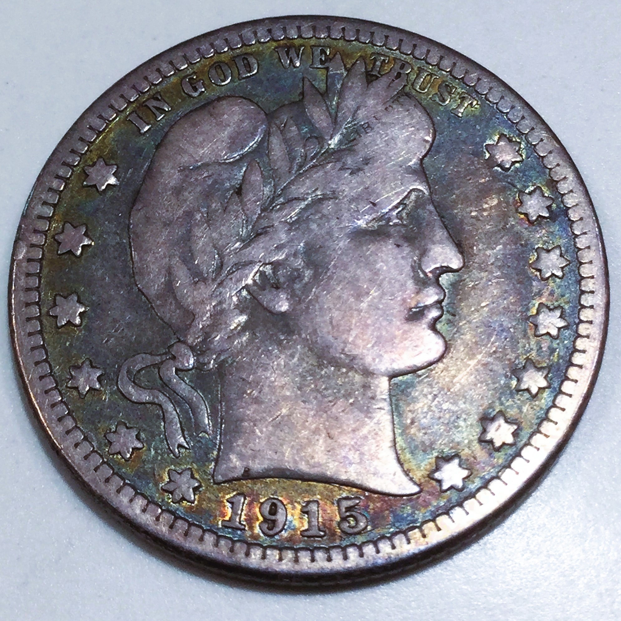 1915-S Barber Quarter Beautiful High Grade Coin Rare Date | Property Room
