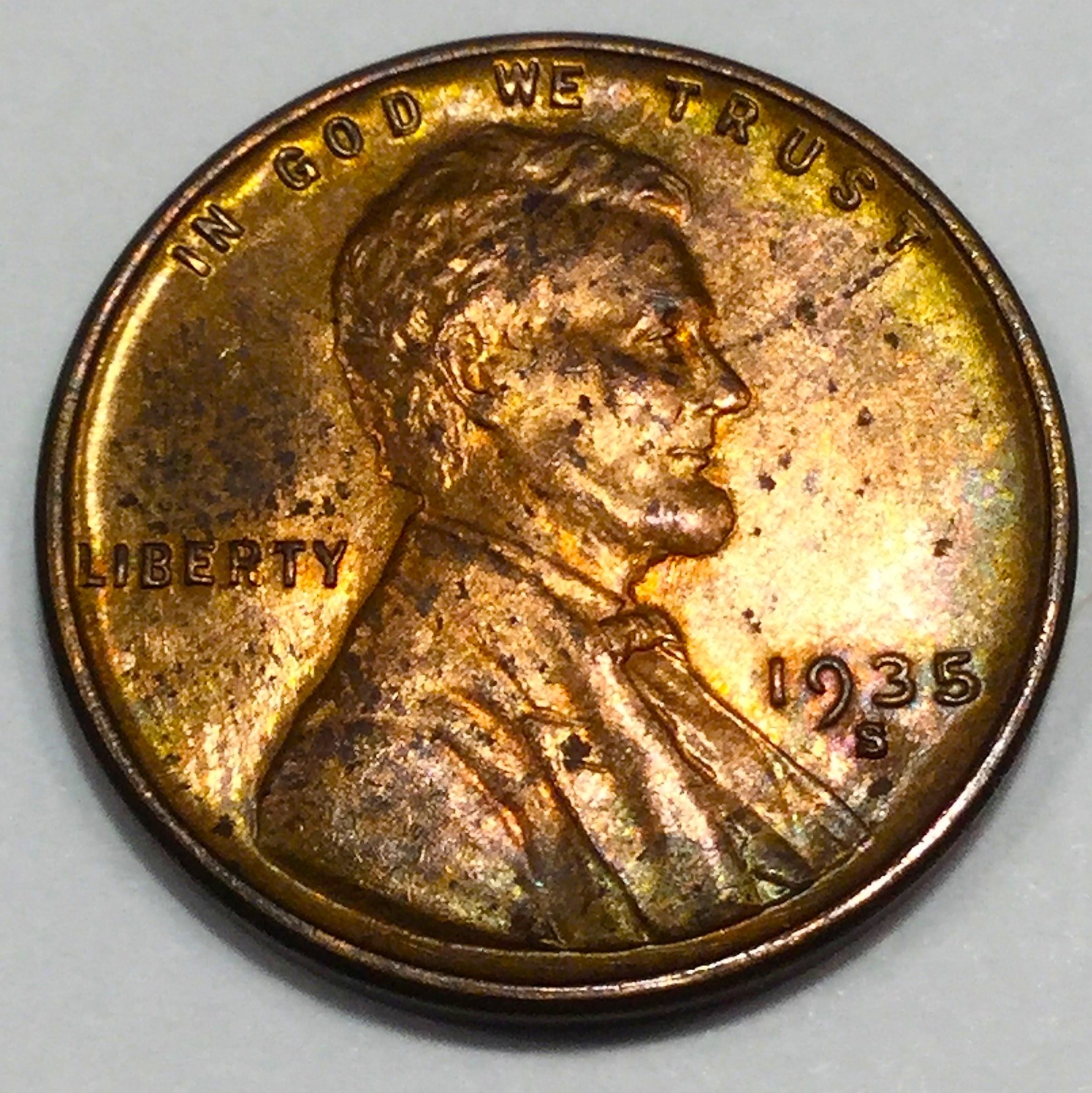 1935-S Red Uncirculated Lincoln Wheat Cent Penny Beautiful Coin ...