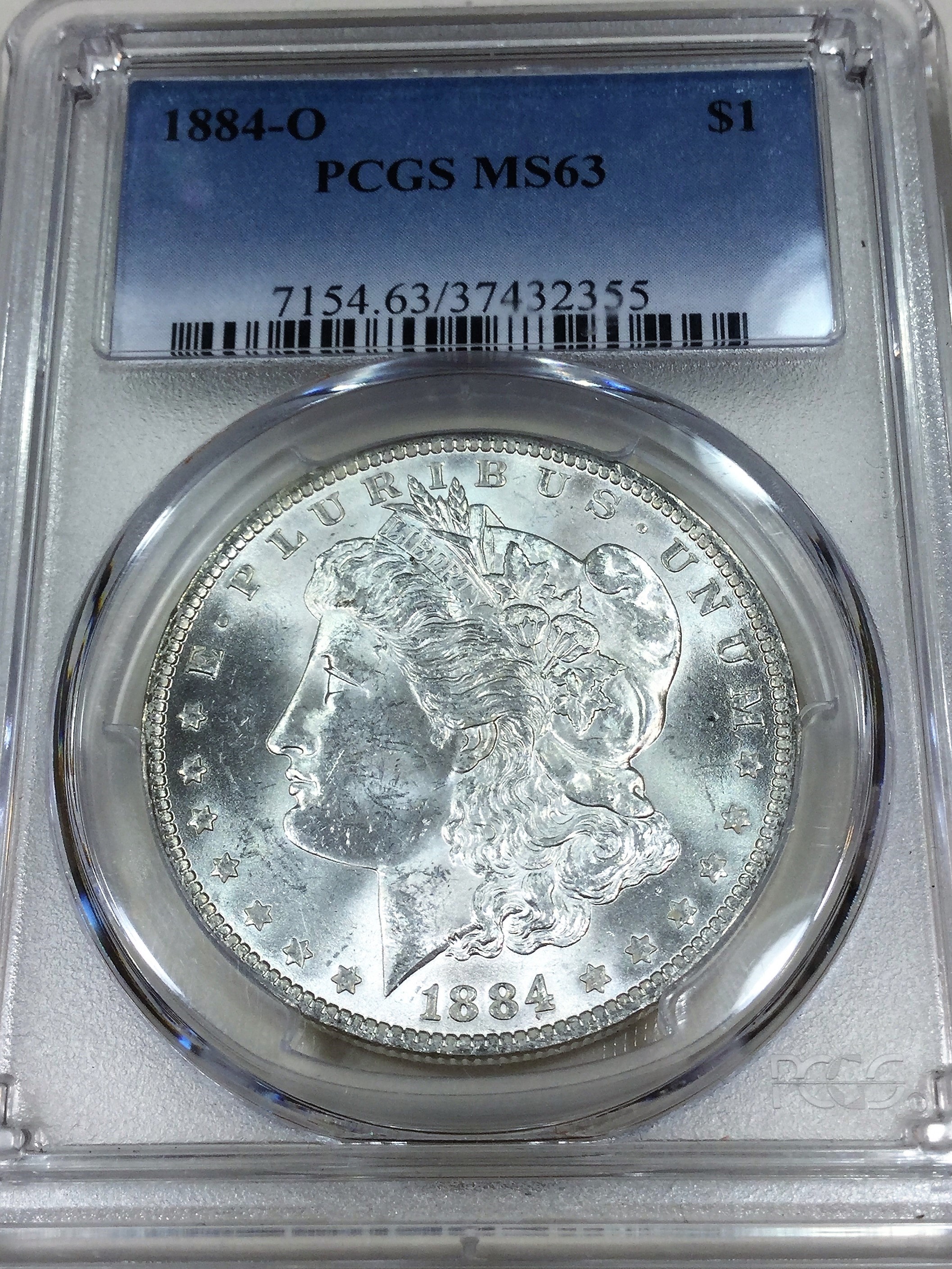 1884-O Morgan Silver Dollar PCGS MS63 Beautiful Coin | Property Room