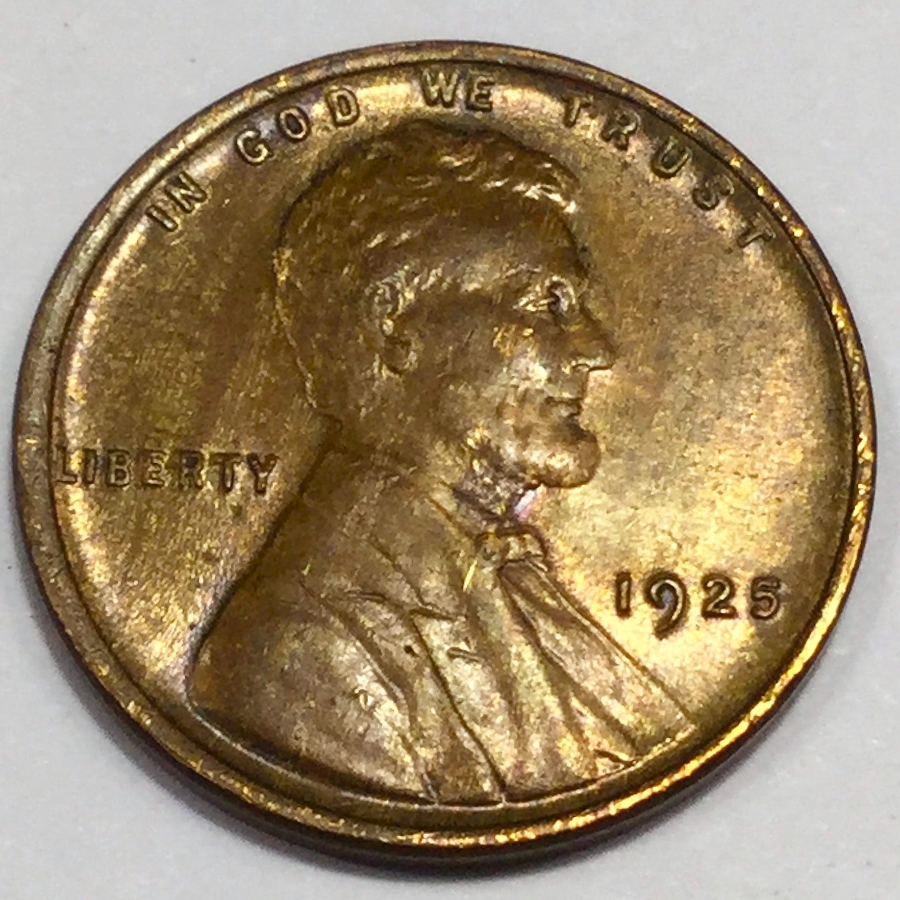 1925 Uncirculated Lincoln Wheat Cent Penny Beautiful Coin | Property Room