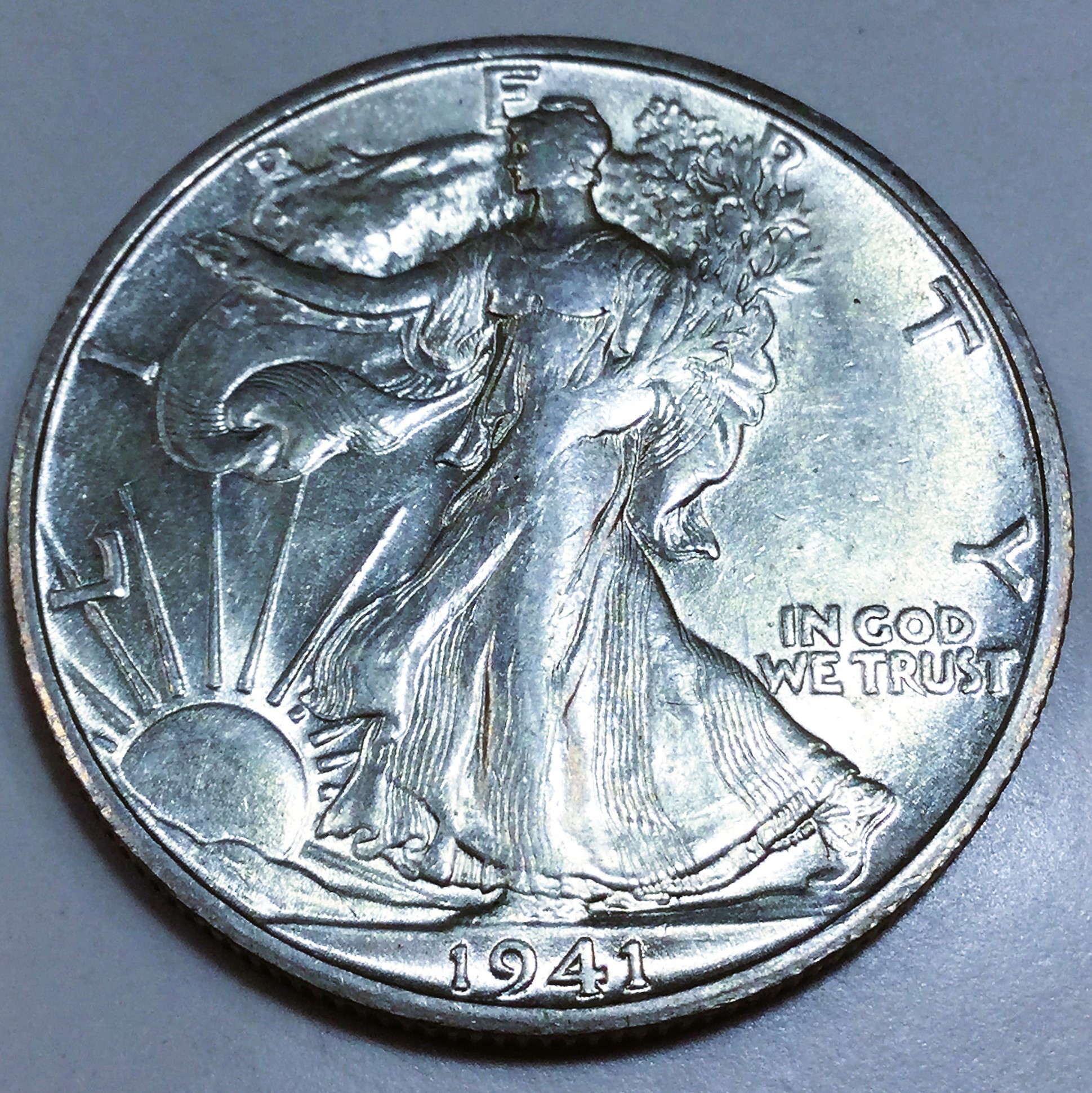 1941-S Uncirculated Walking Liberty Half Dollar Beautiful Coin Rare ...