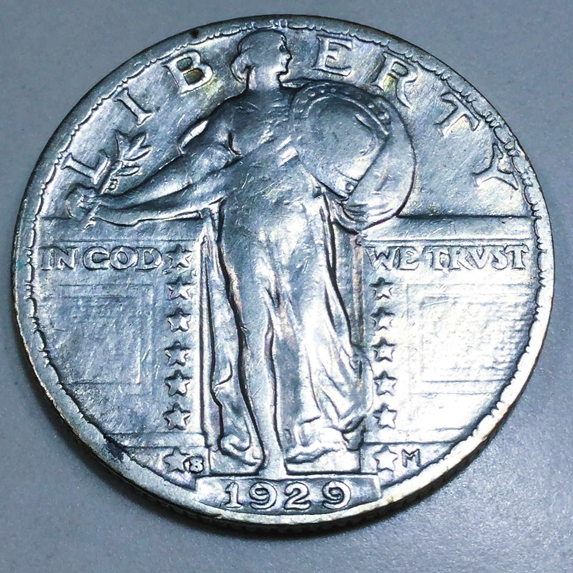 1929-S Standing Liberty Quarter Beautiful High Grade Coin | Property Room