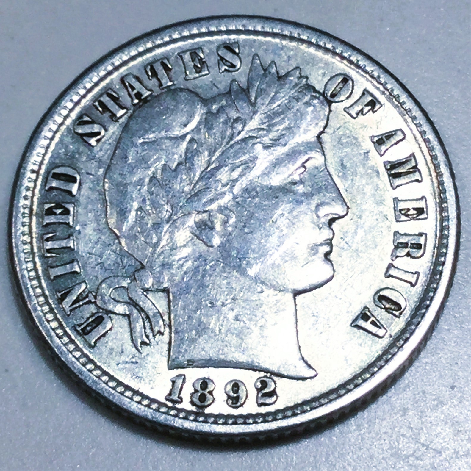 1892 Barber Dime Beautiful High Grade Coin Rare Date | Property Room