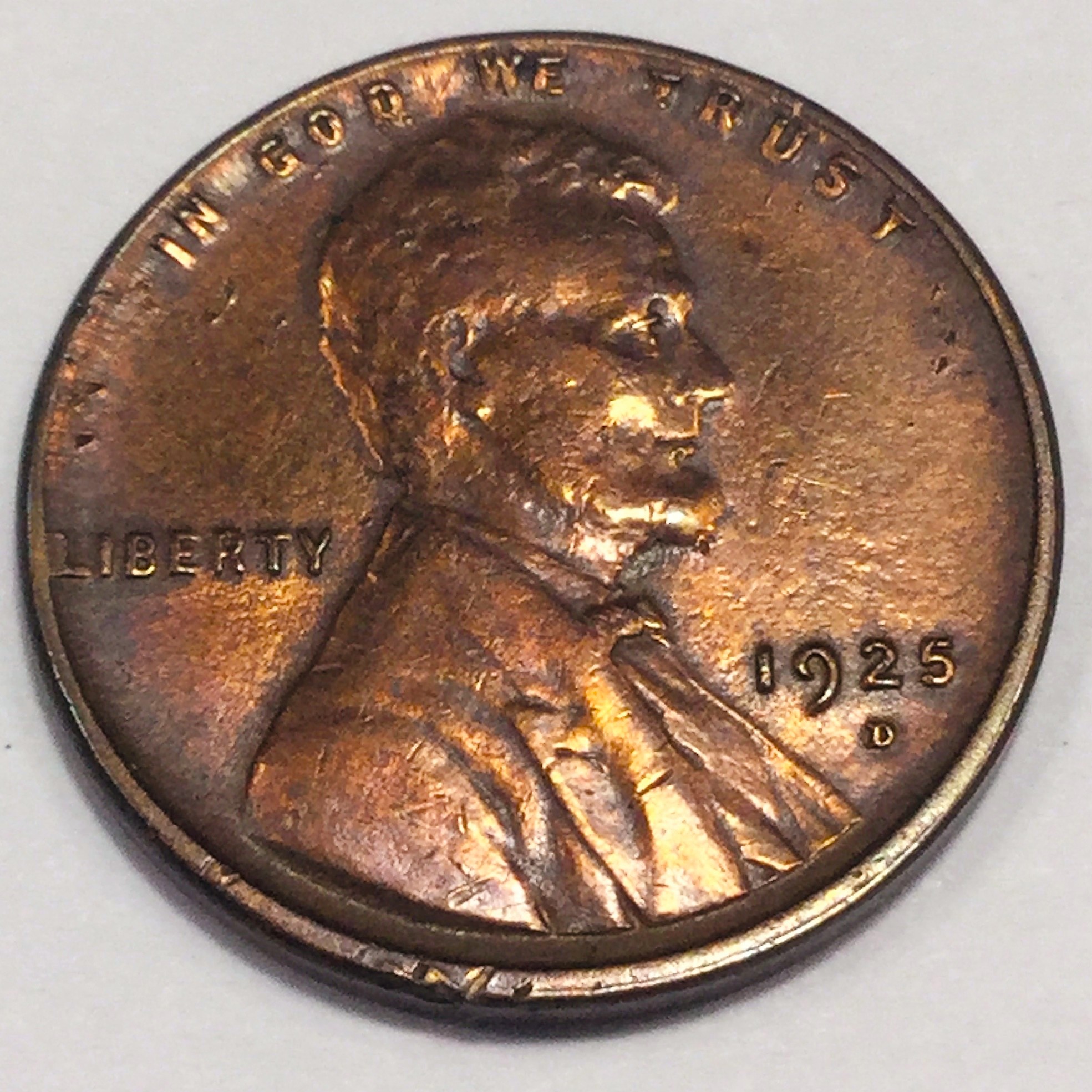 1925-D Lincoln Wheat Cent Penny Beautiful High Grade Coin | Property Room
