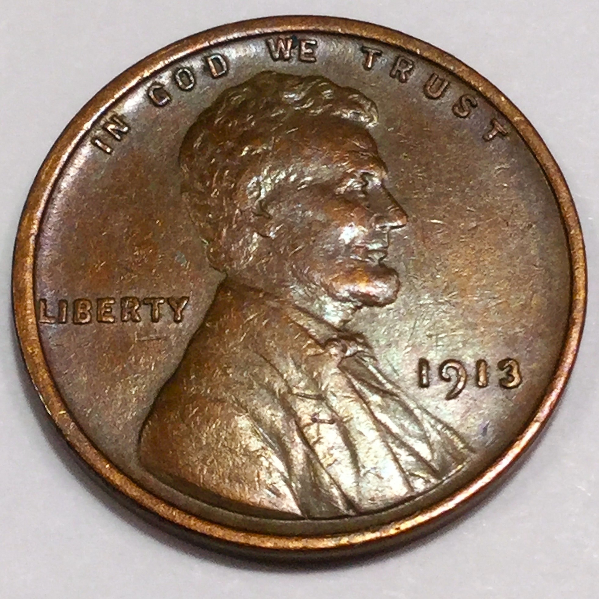 1913 Lincoln Wheat Cent Penny Beautiful High Grade Coin | Property Room