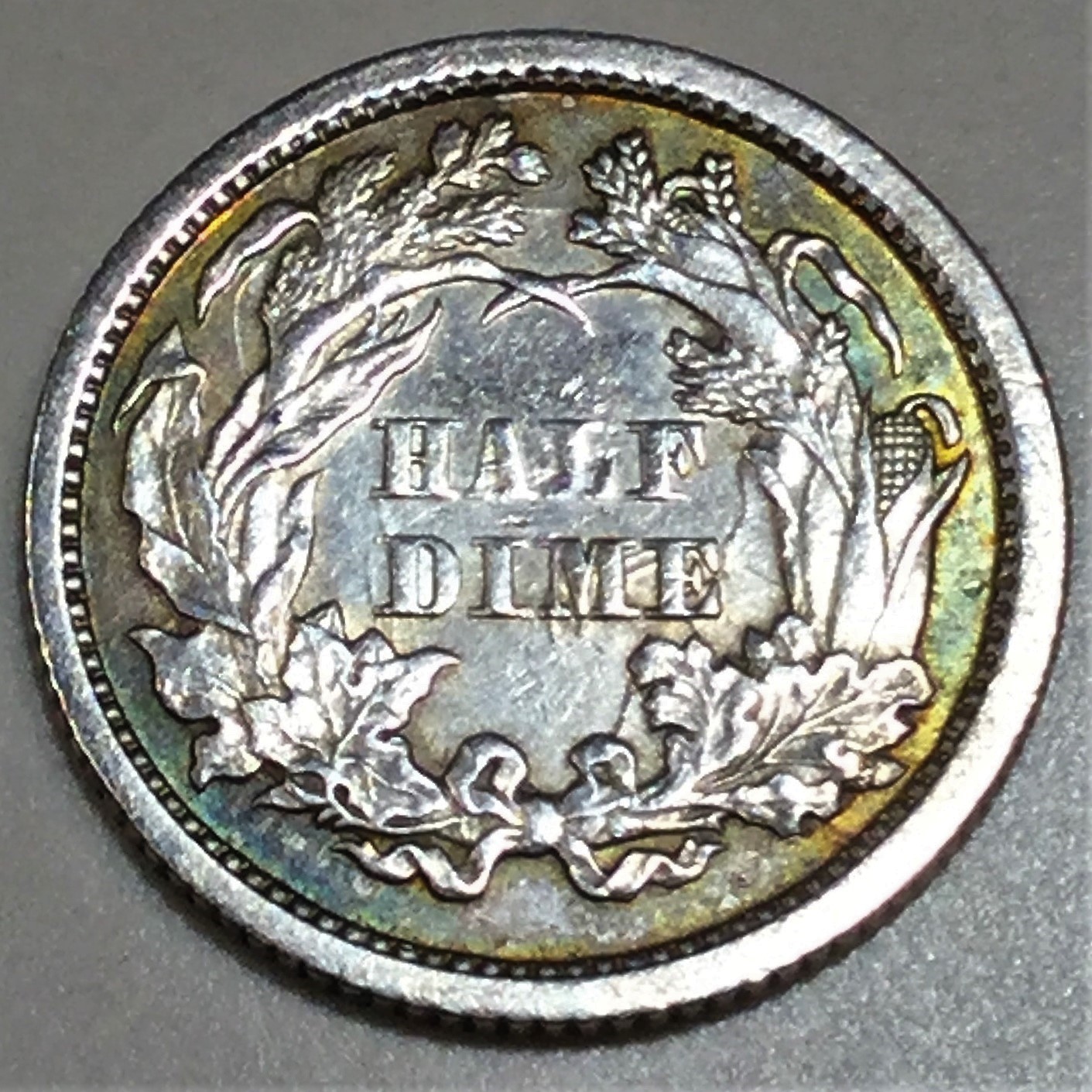 1871 Seated Liberty Half Dime Beautiful High Grade Coin Rare Date ...