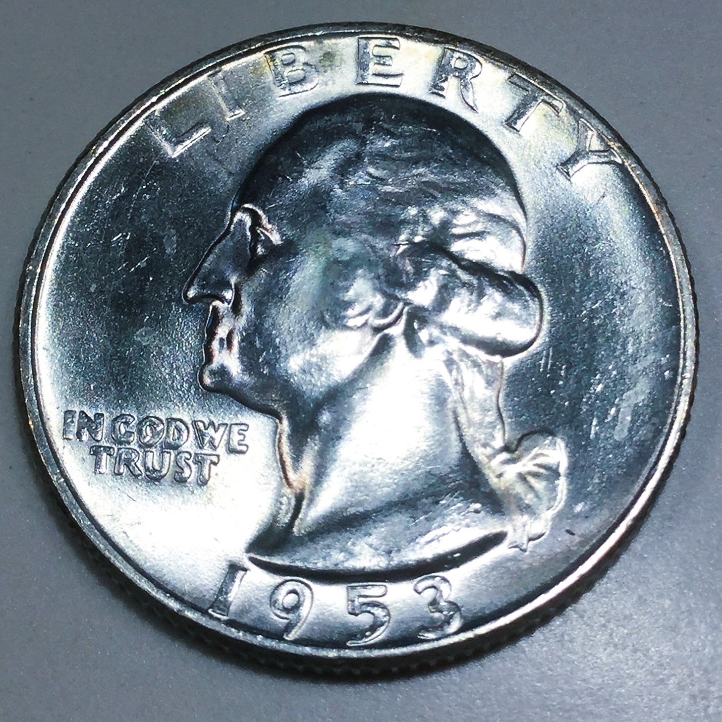 1953-D Gem Uncirculated Washington Silver Quarter Beautiful Coin | Property Room