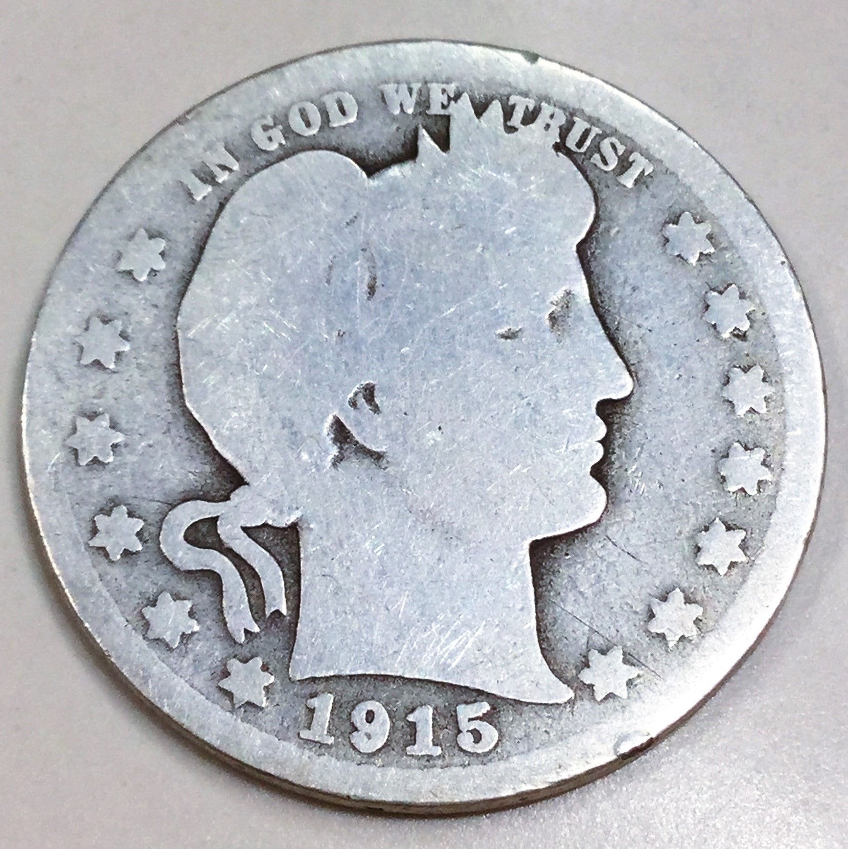 1915-D Barber Quarter Beautiful Coin Rare Date | Property Room