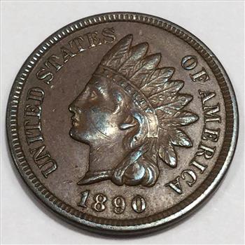 1890 Indian Head Penny Beautiful High Grade Coin Full Liberty ...