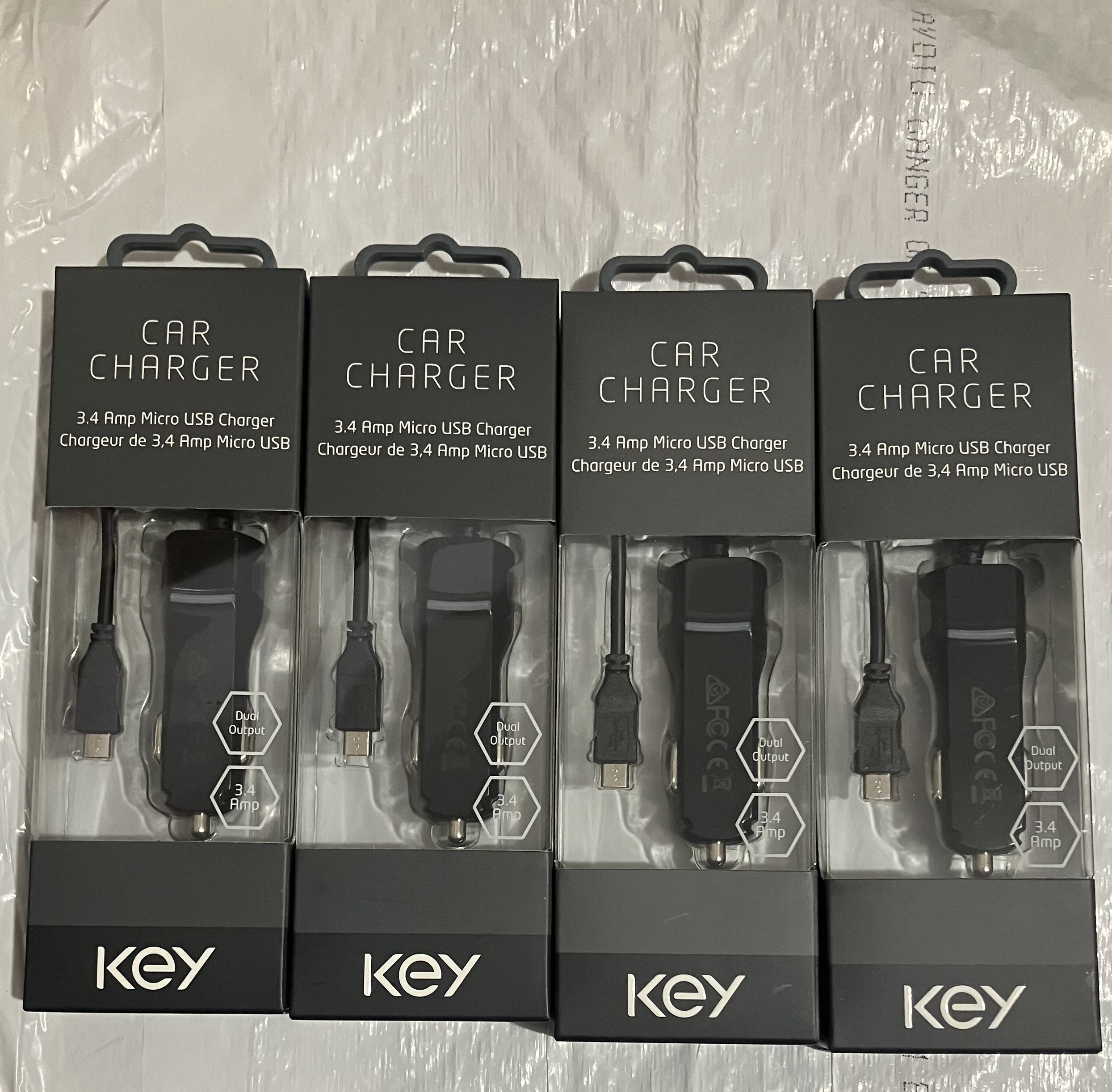 Micro USB Car Chargers Dual Port 4 Units New Condition | Property Room