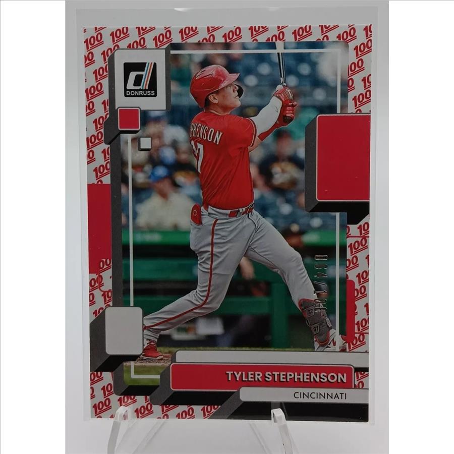 2022 Panini Donruss 100 Emoji Tyler Stephenson 64/100 Reds #218 Sports ...