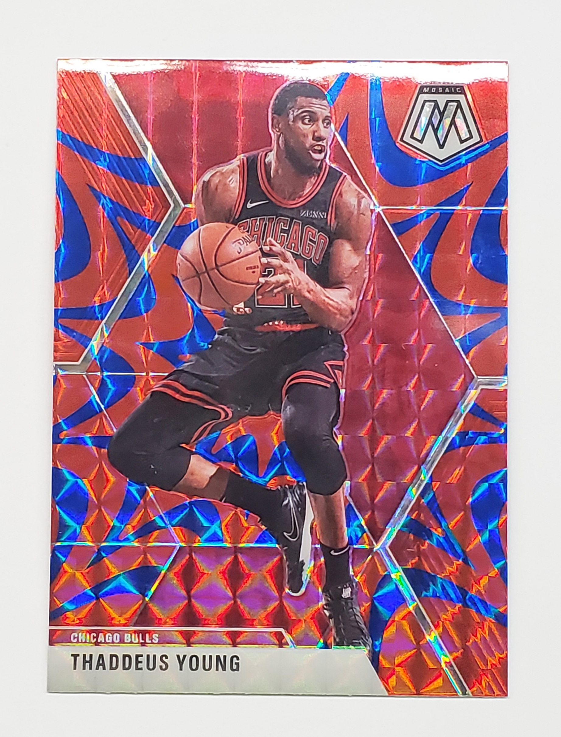 2019 Panini Mosaic Reactive Blue #137 Thaddeus Young Sports Card ...