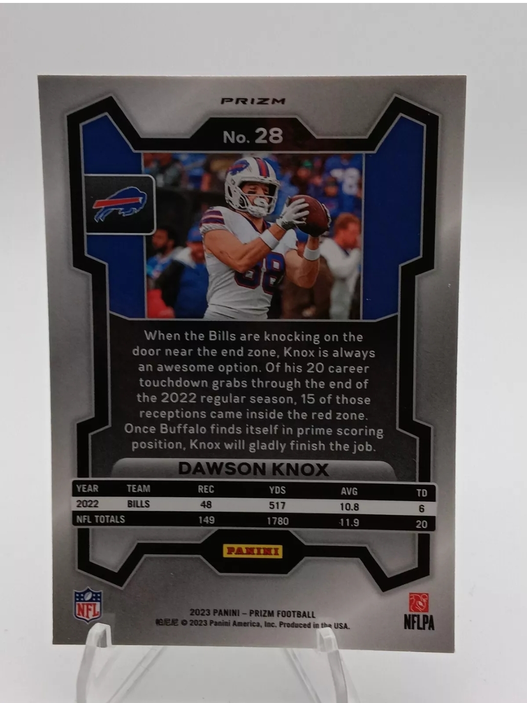 2023 Panini Prizm Green Wave #28 Dawson Knox Sports Card JC794 ...