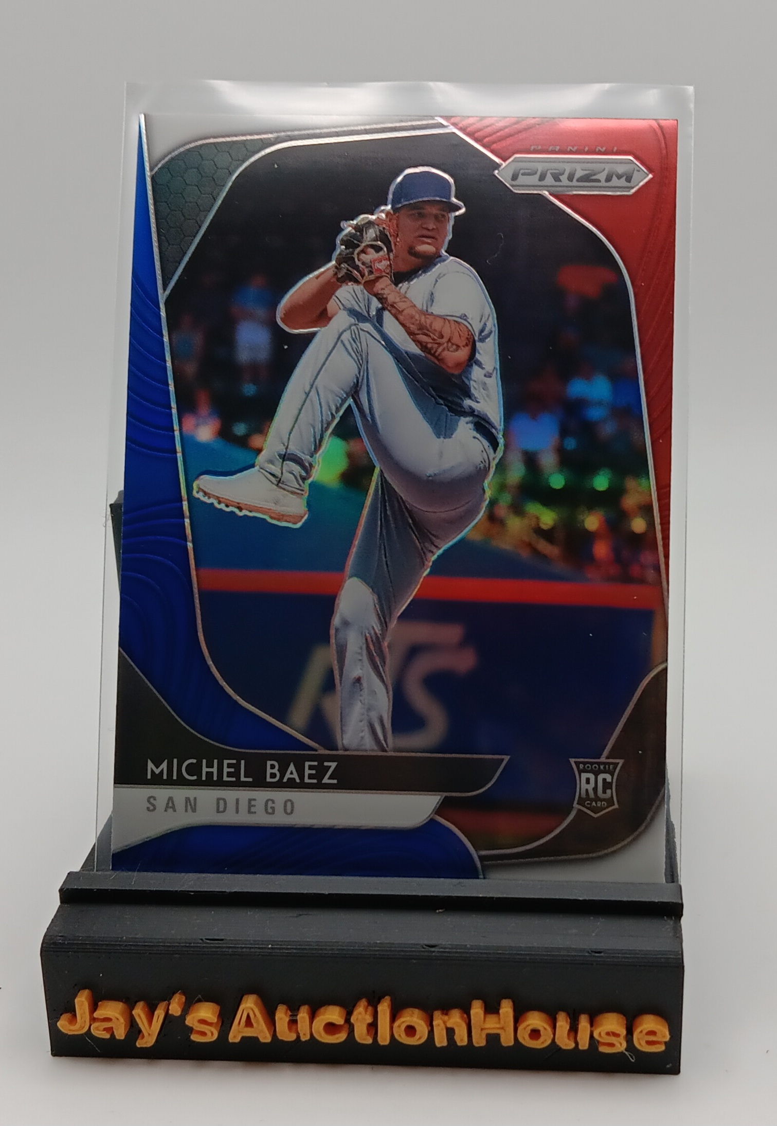2020 Panini Prizm Red White & Blue Michael Baez #90 Rookie Card ...