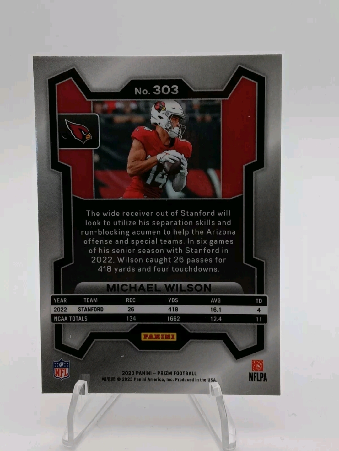 2023 Panini Prizm #303 Michael Wilson Rookie Card JC826 | Property Room