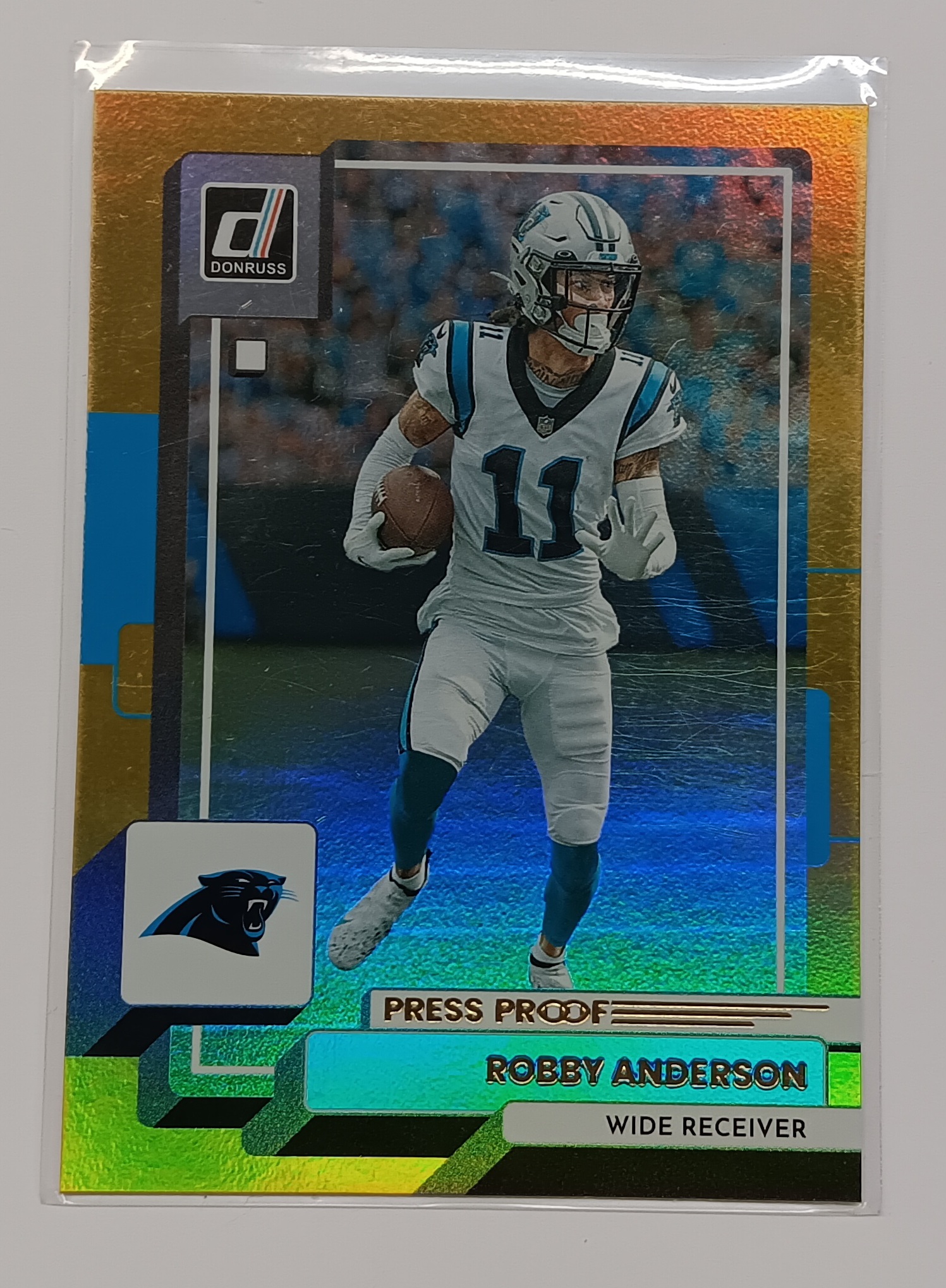 2022 Donruss #235 Robbie Anderson Gold Press Proof Sports Card ...