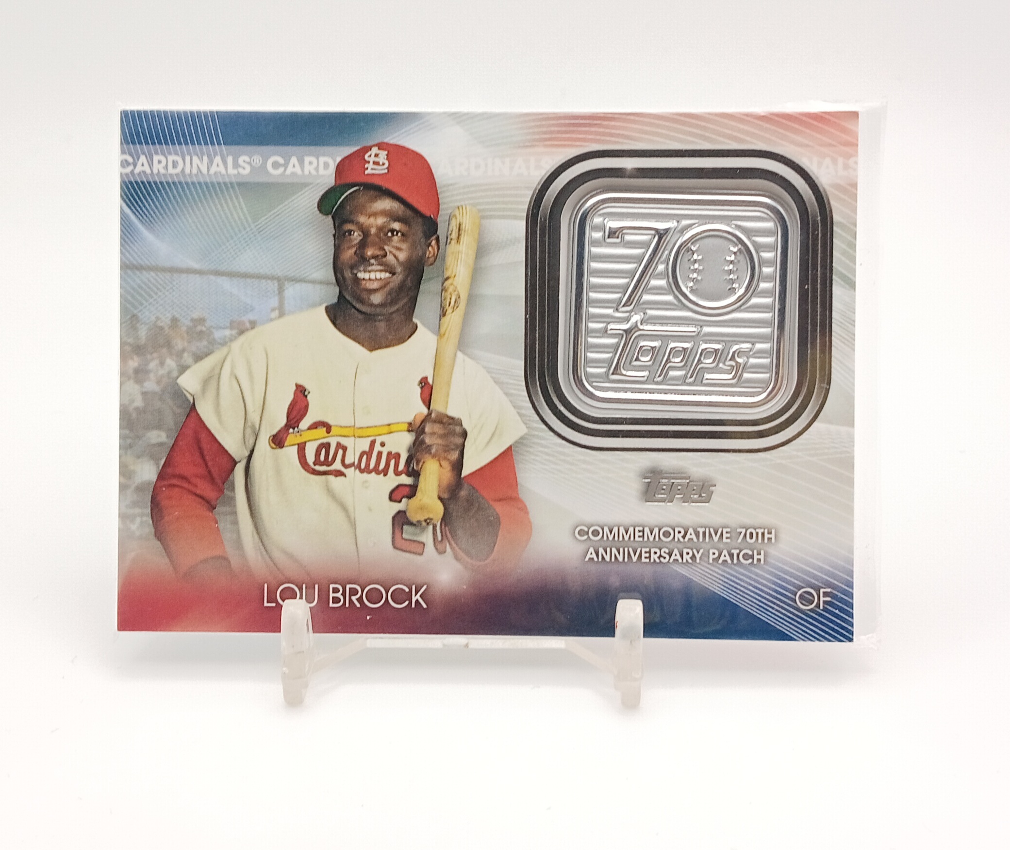 Lou Brock #T70P-LB - 2021 Topps 70th Anniversary Logo Patch Sports Card ...