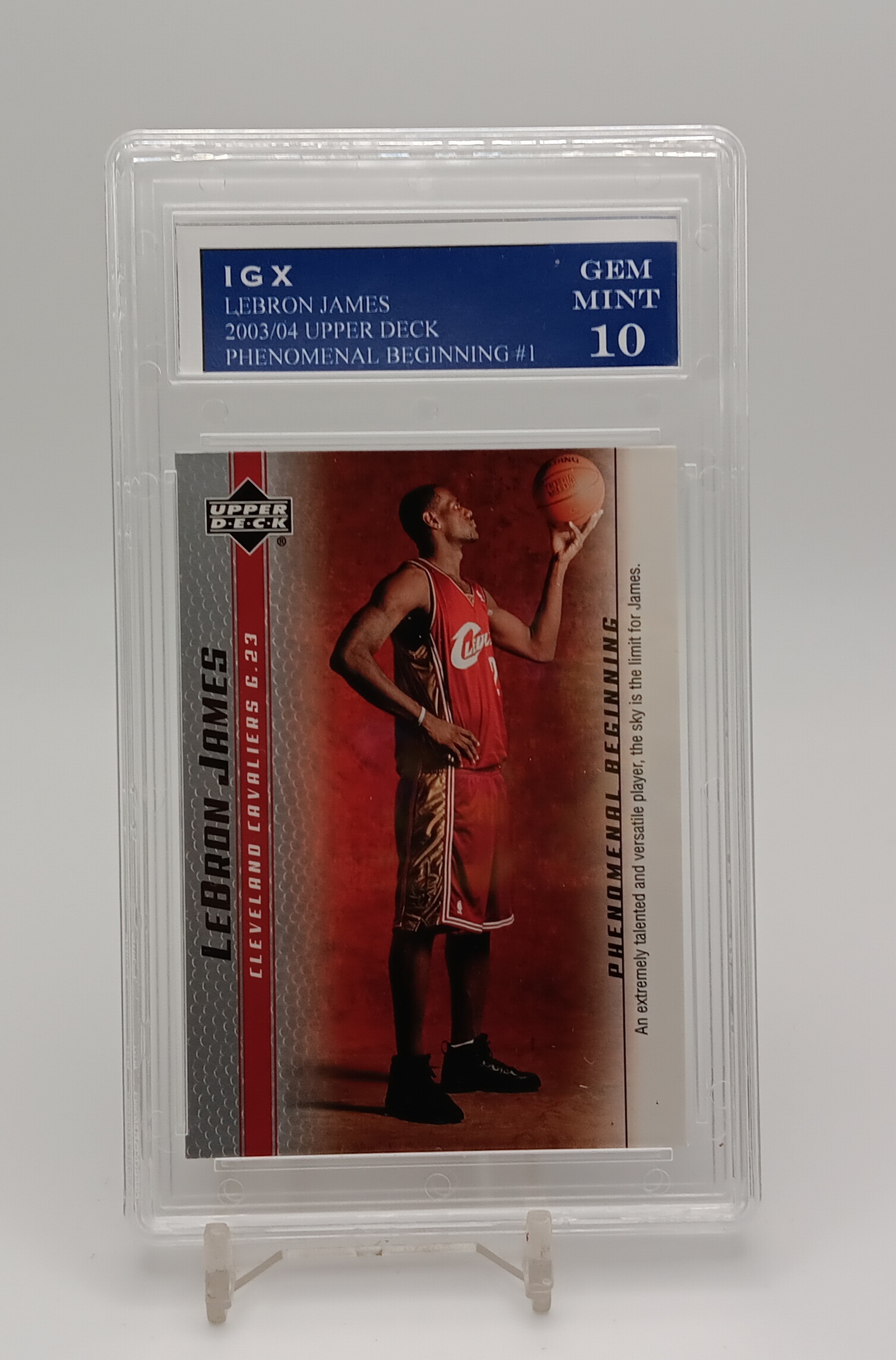 Lebron James RC 2003-04 UD Phenomenal Beginnings #1 Rookie GEM MINT 10 ...