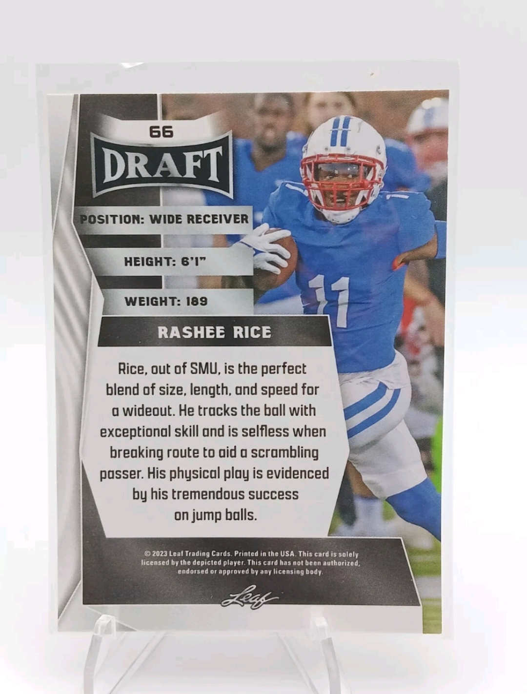 Rashee Rice 2023 Leaf Draft XRC Card #66 Rookie Card JC266 | Property Room