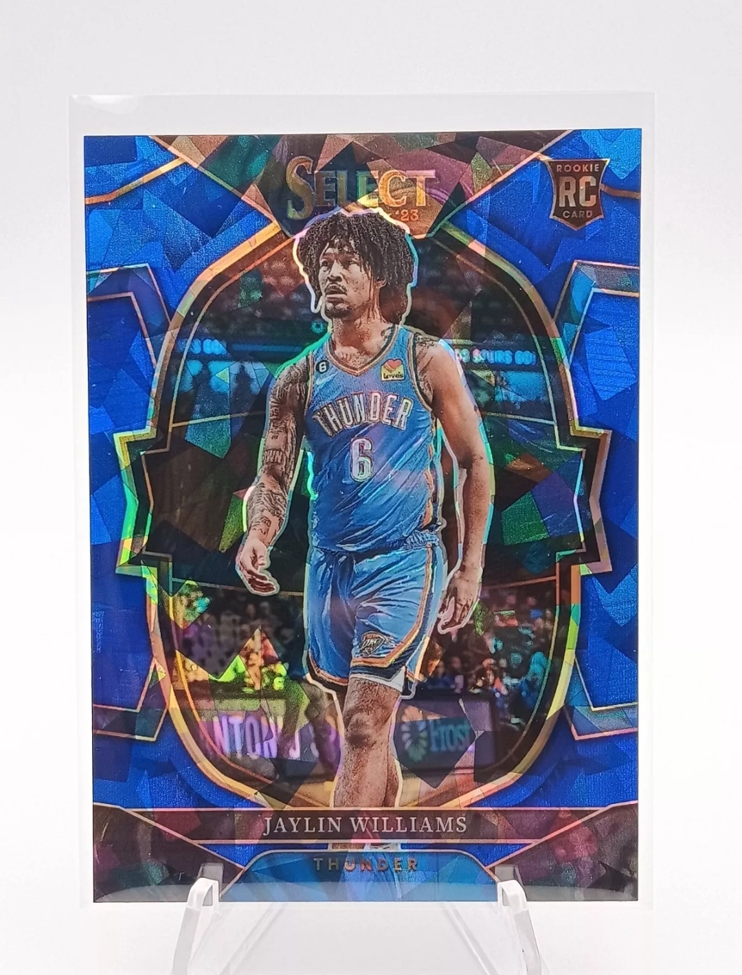 2022-23 Jaylin Williams Panini Select Concourse Blue Cracked Ice #99 ...