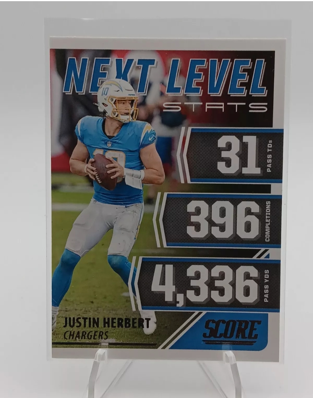2021 Score Next Level Stats Insert #10 Justin Herbert Sports Card JC231 ...