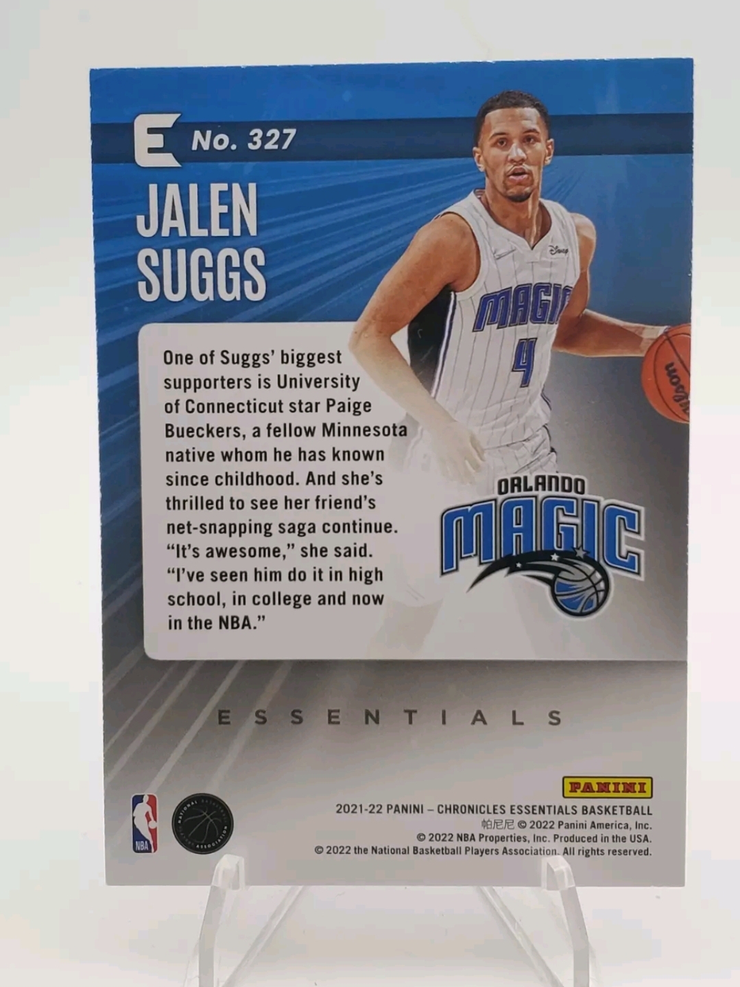 2021-22 Panini Chronicles Essentials #327 Jalen Suggs Rookie Card JC1494 | Property Room