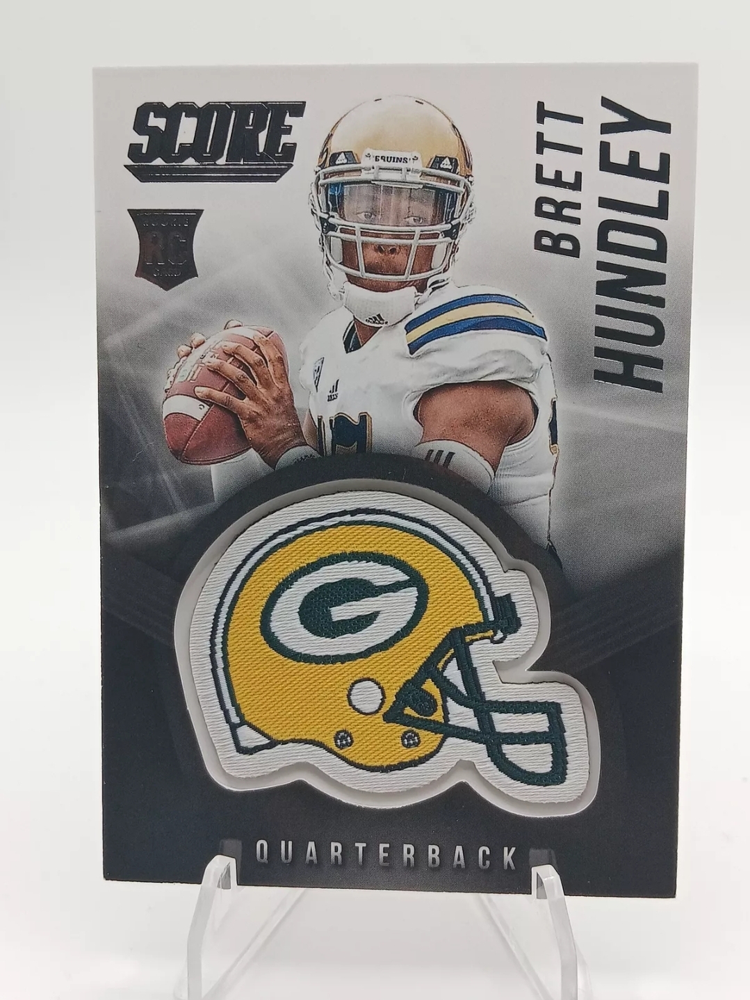 2015 Score Helmets #20 Brett Hundley Rookie Card JC1606 | Property Room