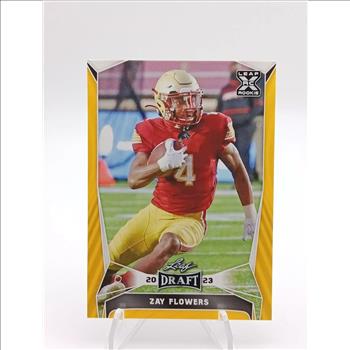 2023 Leaf Draft Gold #75 Zay Flowers Rookie Card JC875 | Property Room