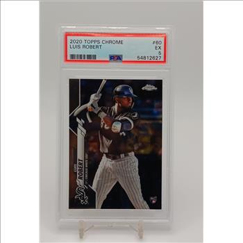 PSA Graded 2020 Topps Chrome #80 Luis Robert Rookie Card EX5 | Property ...