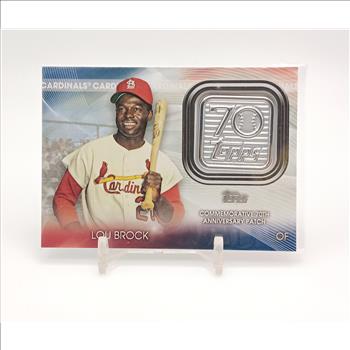 Lou Brock #T70P-LB - 2021 Topps 70th Anniversary Logo Patch Sports Card ...