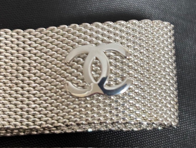 Chanel Silver Mesh Bangle Bracelet | Property Room