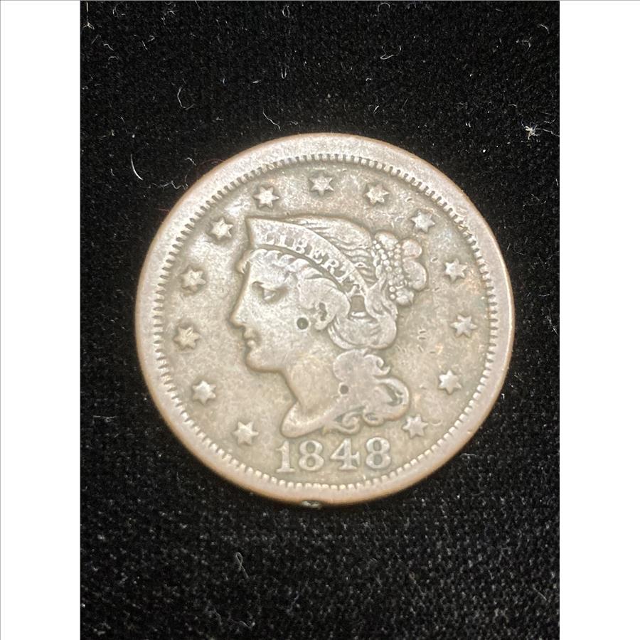 1848 Large Cent Penny Coin Copper Coin | Property Room