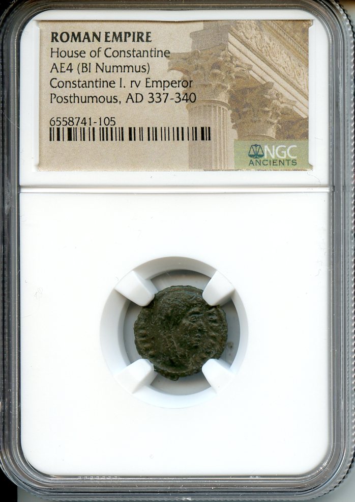 Ancient Roman Coin Constantine I Bronze NGC Graded Nummus | Property Room