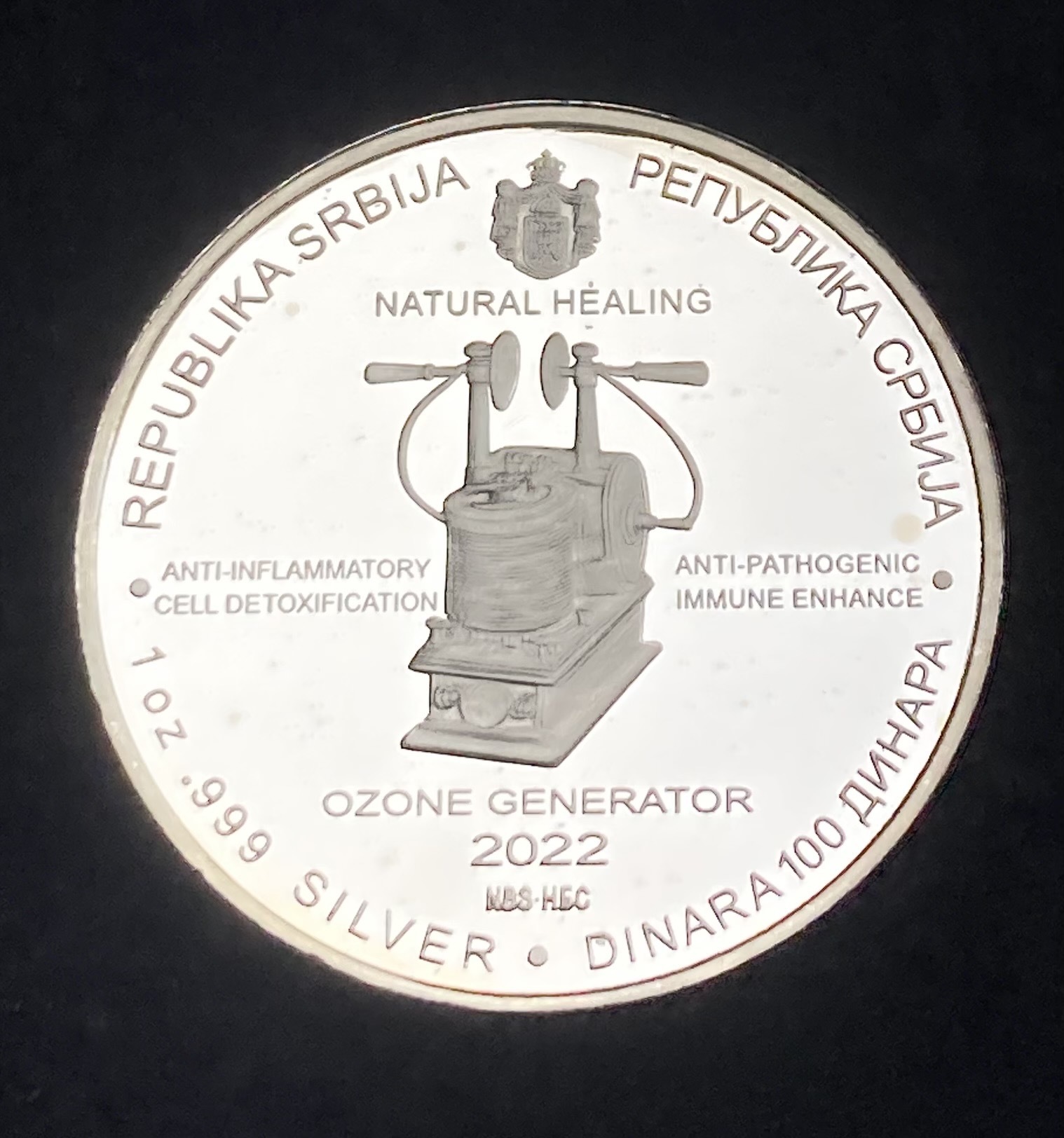 2022 Serbia Nikola Tesla Silver Coin Proof Round 1 ounce .999 Silver ...